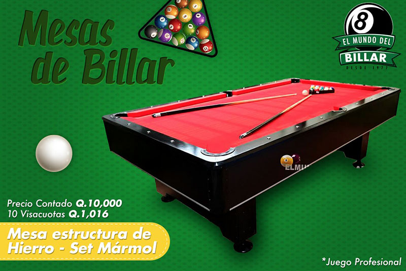 El Mundo del Billar Fabrica en Guatemala, Distribuidores en toda ...